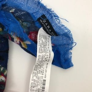 Zara | Accessories | Nwt Zara Man Blue Floral Bandana Scarf Unisex ...